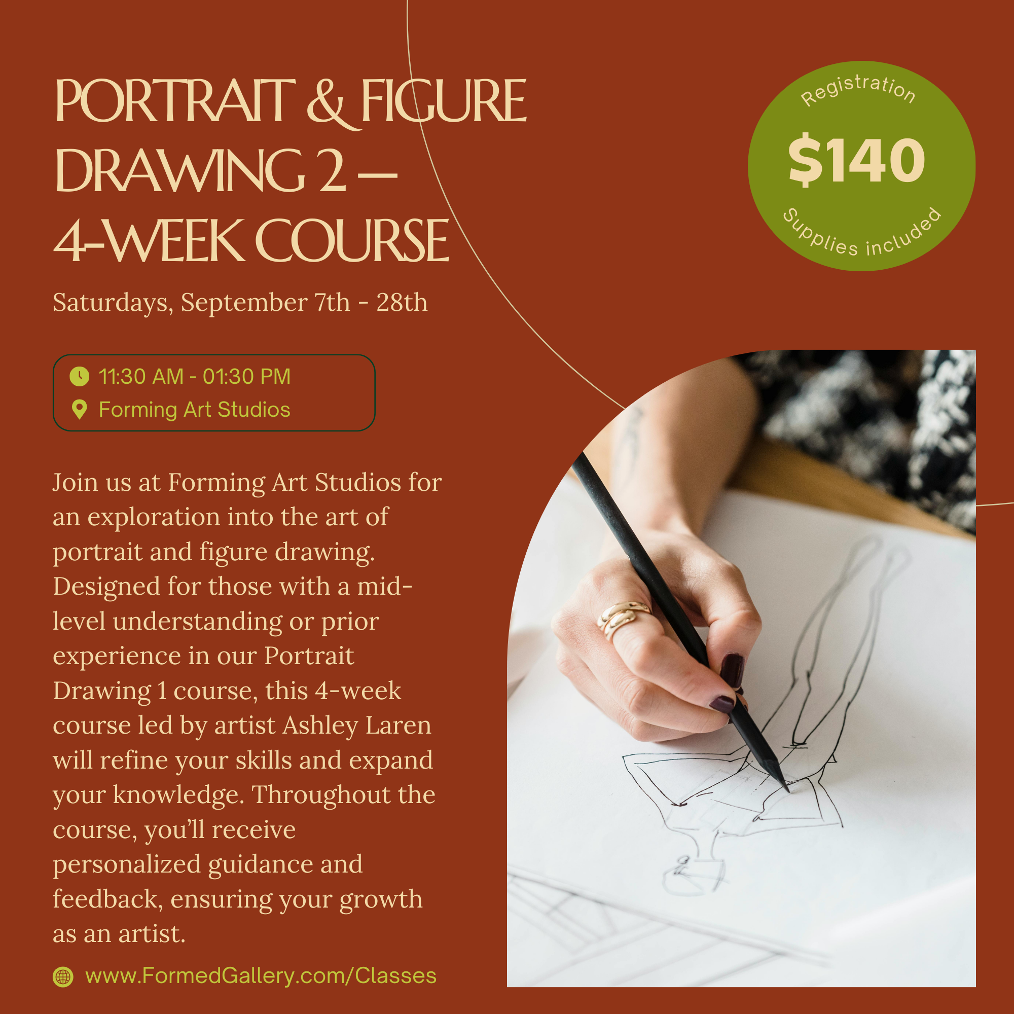 Portrait & Figure Drawing 2: 4-Week Course | FORMED AN ARTIST ...