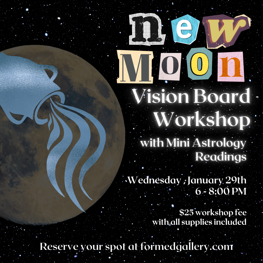 Aquarius New Moon Vision Boards + Mini Astrology Readings | FORMED GALLERY